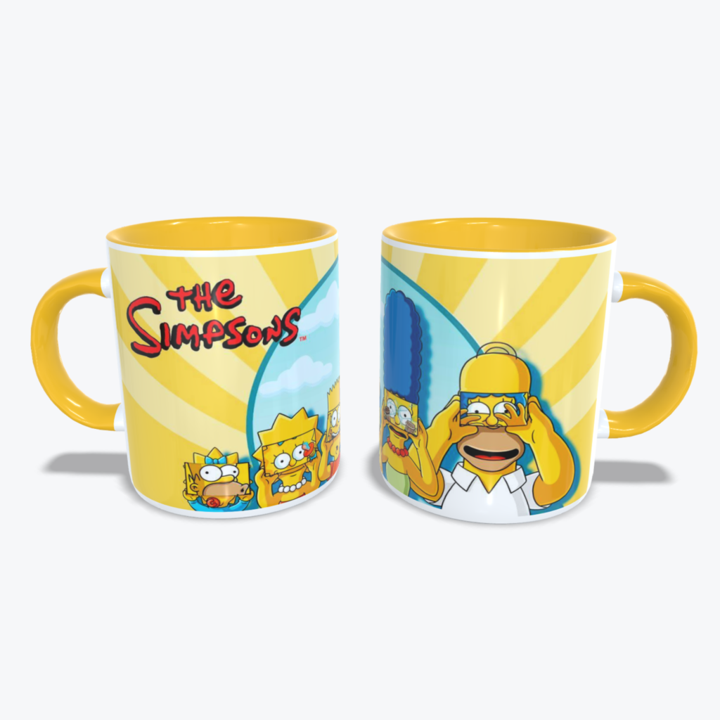 Mug Amarillo Los Simpsons - Cacao Designs